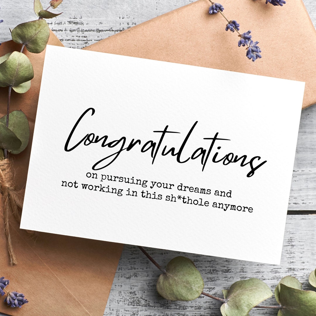 Card for Coworker Congratulations Card Congrats on New Job - Etsy