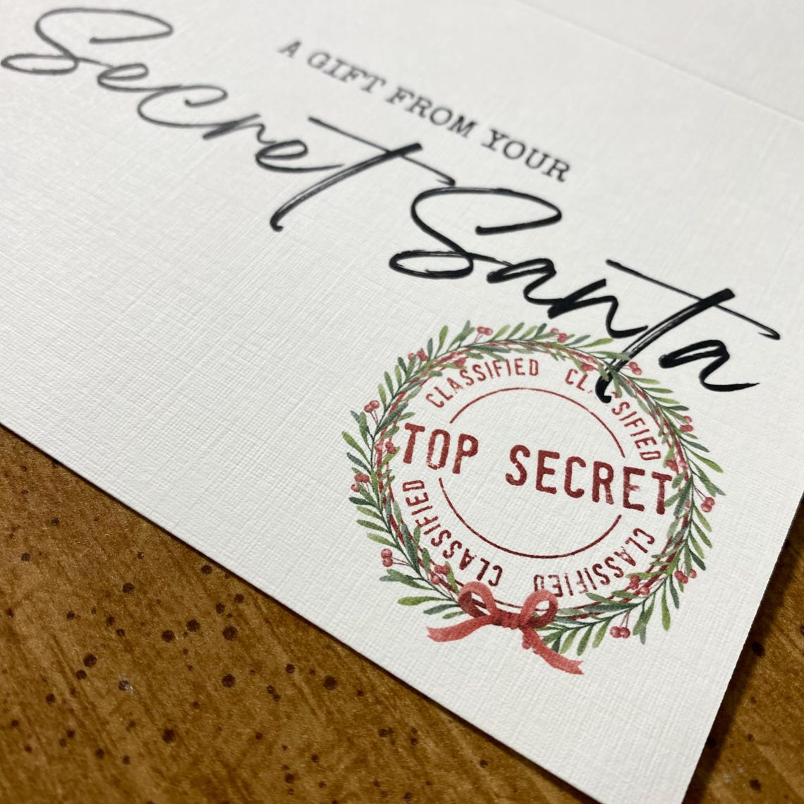 Secret Santa Office Christmas Card for Coworker | Family Secret Santa ...