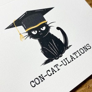 Funny Graduation Card | Congratulations From Cat | Con-cat-ulations ...
