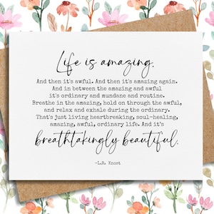 Life is Amazing Quote Card | Encouraging and Inspirational Card ...