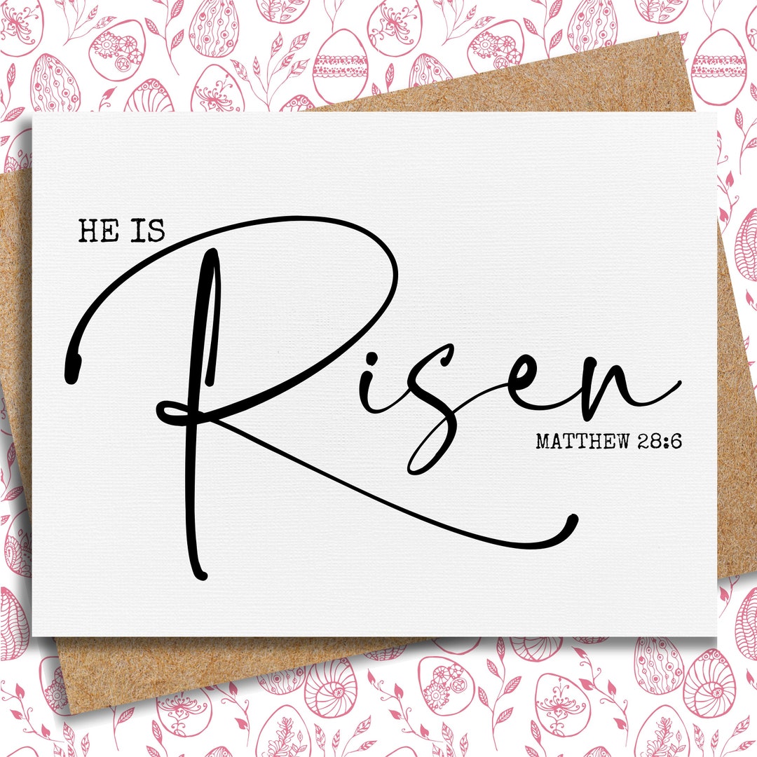 HE IS RISEN | Easter Card | Scripture Easter Card | Christian Easter Cards | Radical Card ...