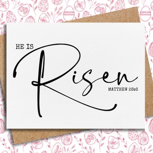 HE IS RISEN | Easter Card | Scripture Easter Card | Christian Easter Cards | Radical Card ...