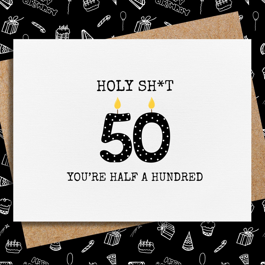 50th Birthday Card | Funny Birthday Card | Rude Birthday Card | You're ...
