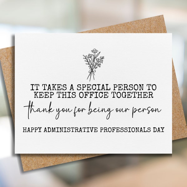 Administrative Professional Day Card - Etsy
