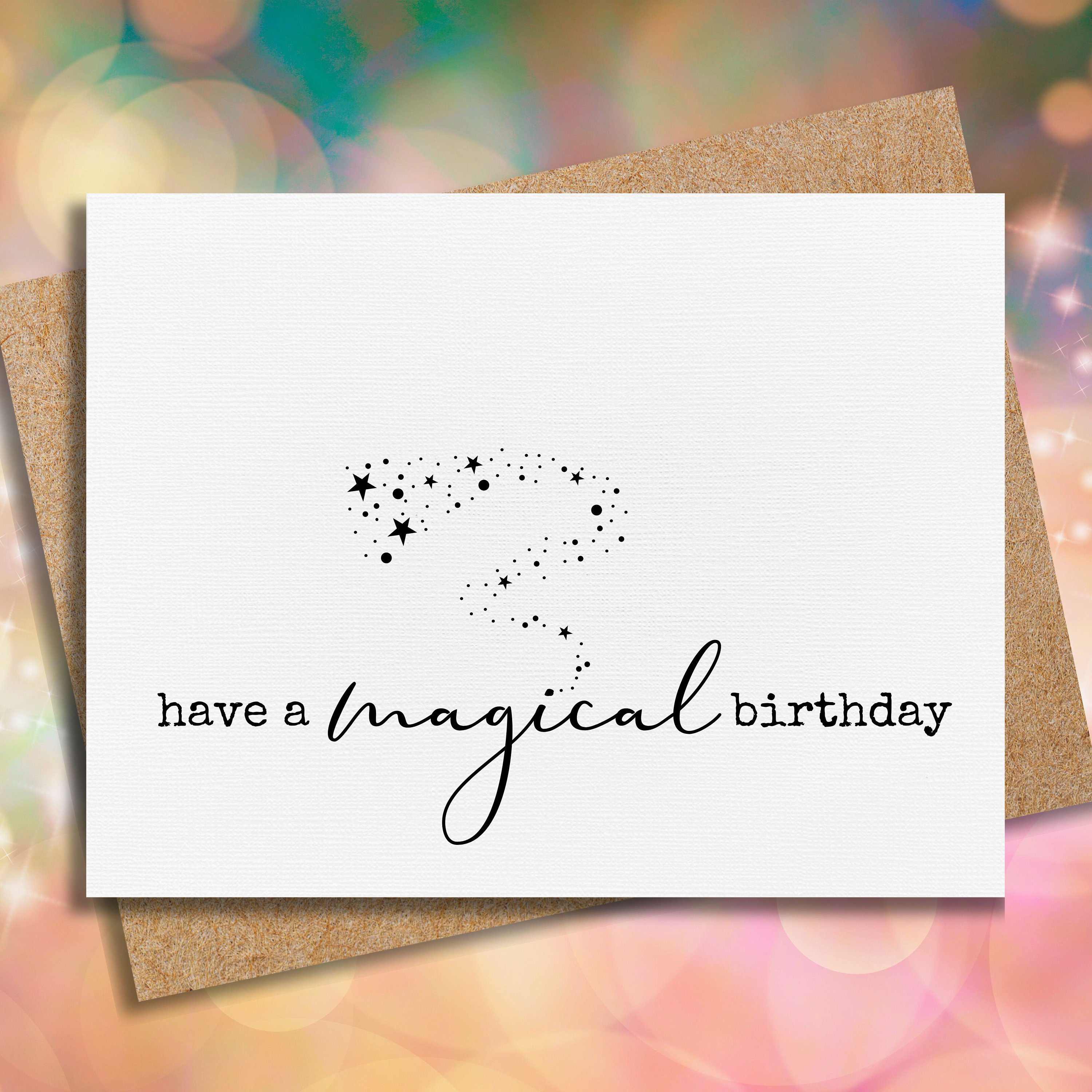 Happy Birthday Card Have a Magical Birthday Wizard Birthday Soul ...