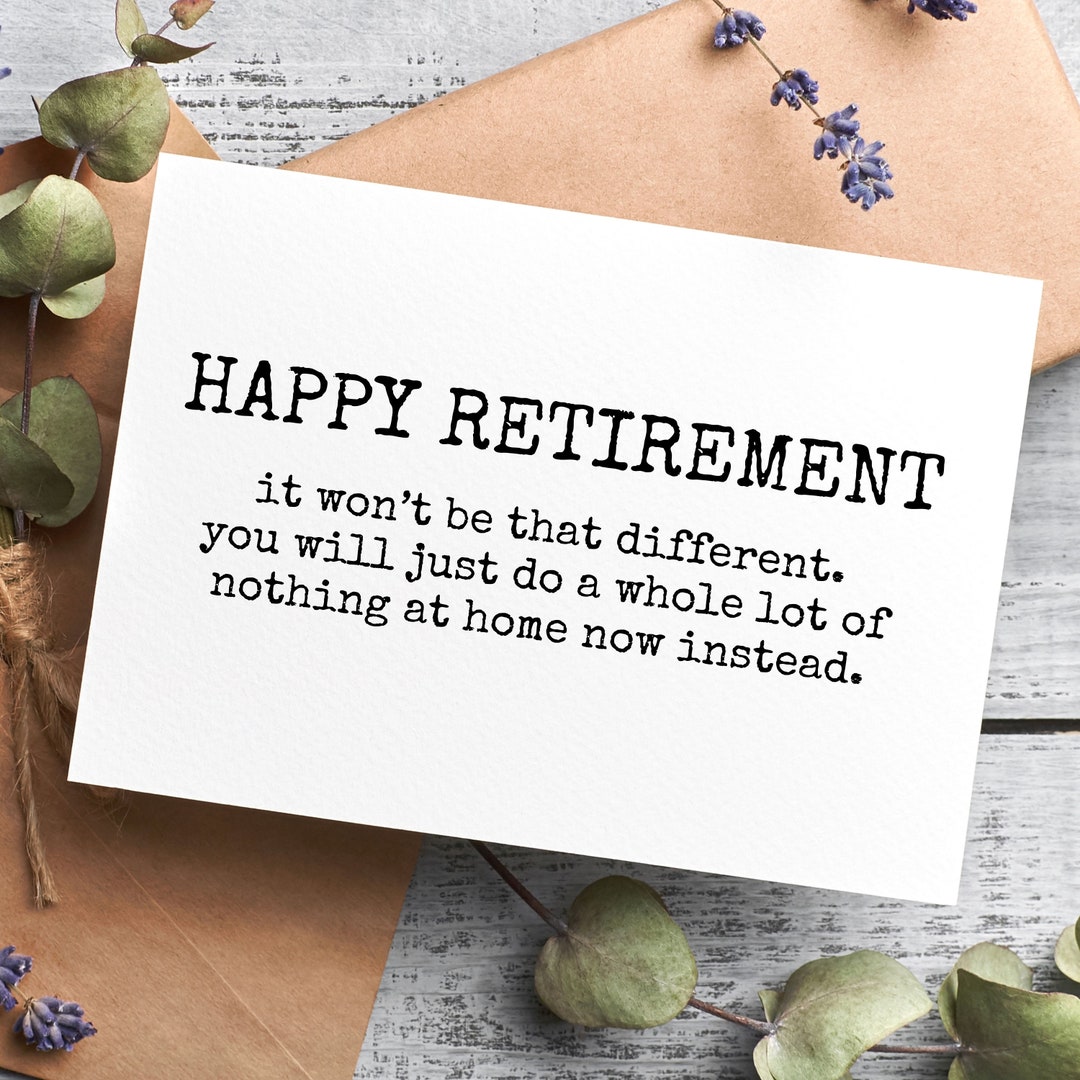 Funny Retirement Card Happy Retirement Coworker Retirement - Etsy