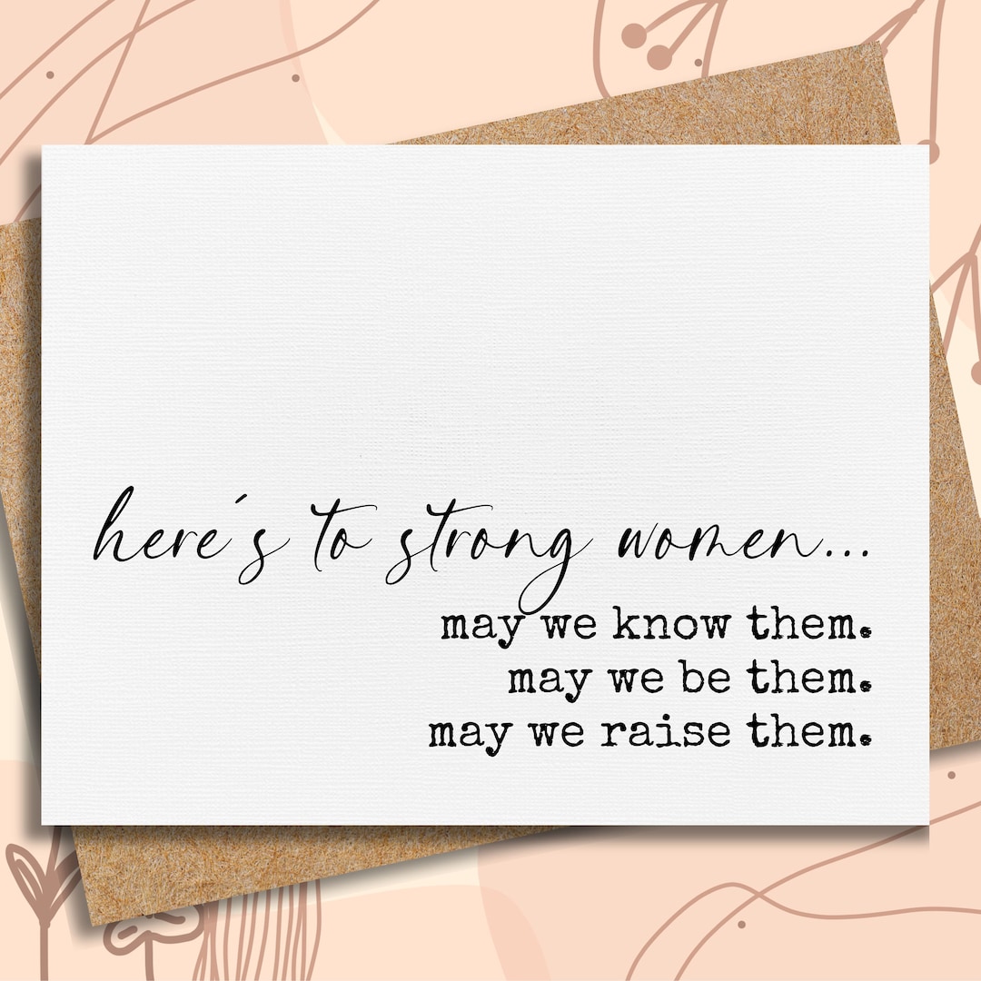 International Women's Day Card | Here's to Strong Women | Feminism Card ...