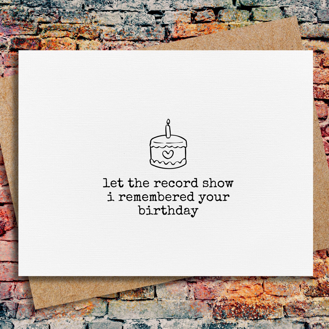 Funny Birthday Card | Lawyer Birthday Card | Let the Record Show ...