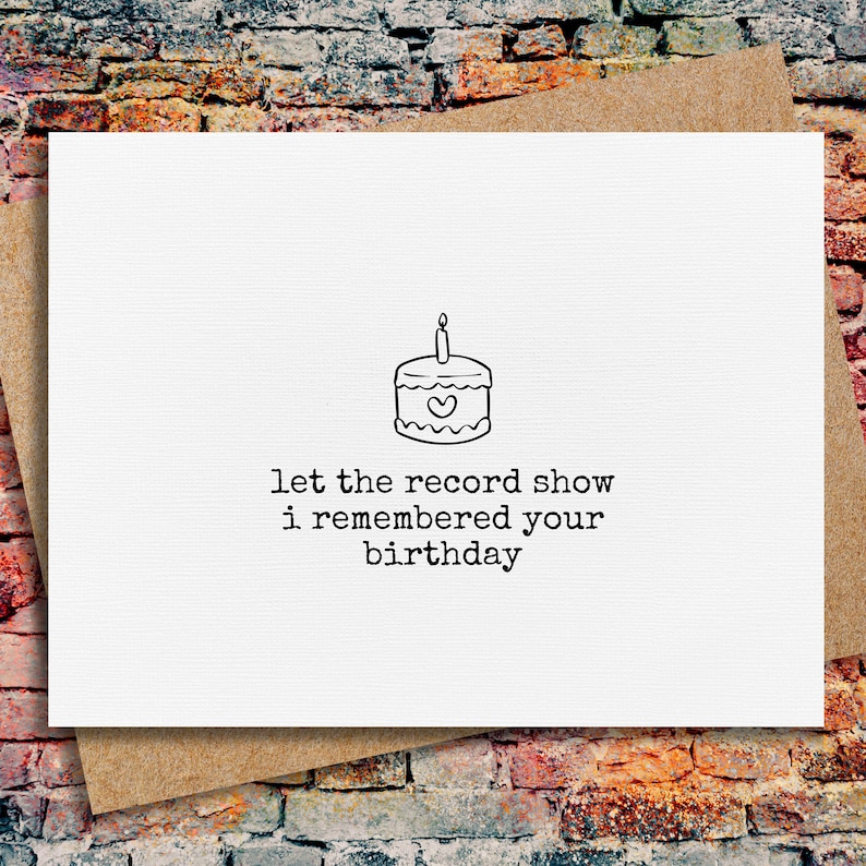 Funny Birthday Card | Lawyer Birthday Card | Let the Record Show ...