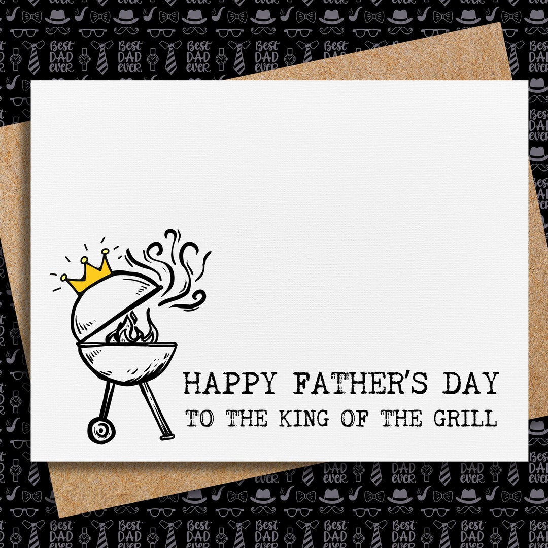 Funny Father's Day Card | King of the Grill | Father's Day Gift for Dad ...