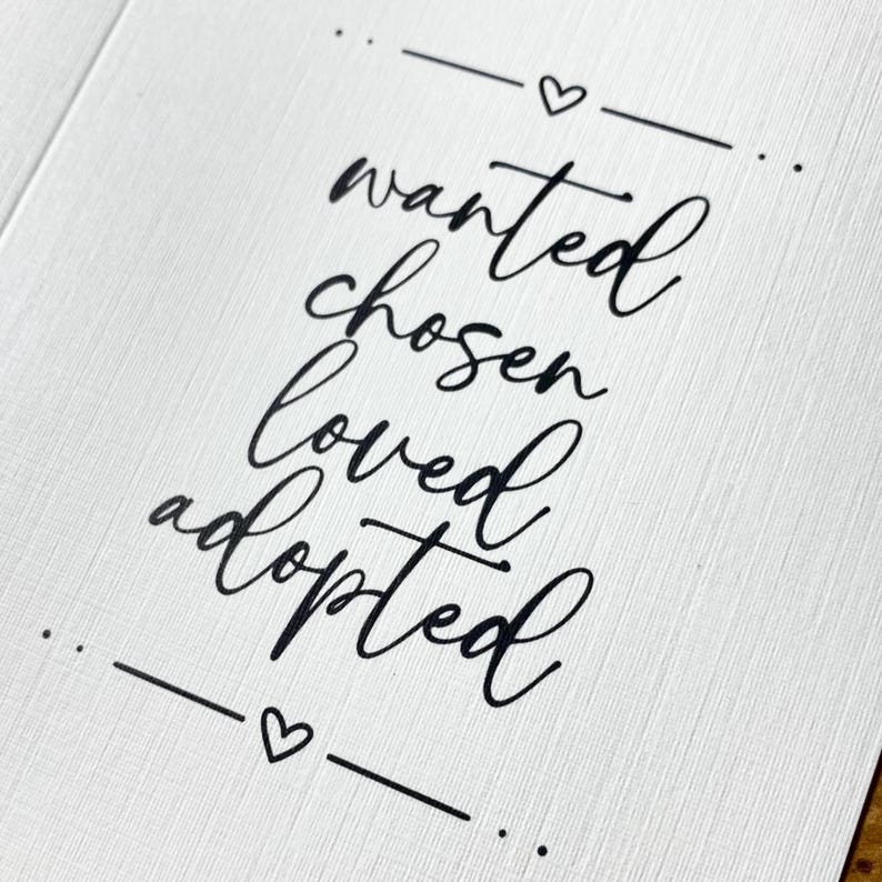 Adoption Day Card, Wanted Chosen Loved Adopted Card, Congratulation on ...