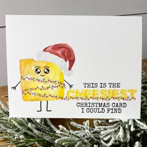 Funny Christmas Card for Cheese Lover Cheesy Christmas Card Christmas ...