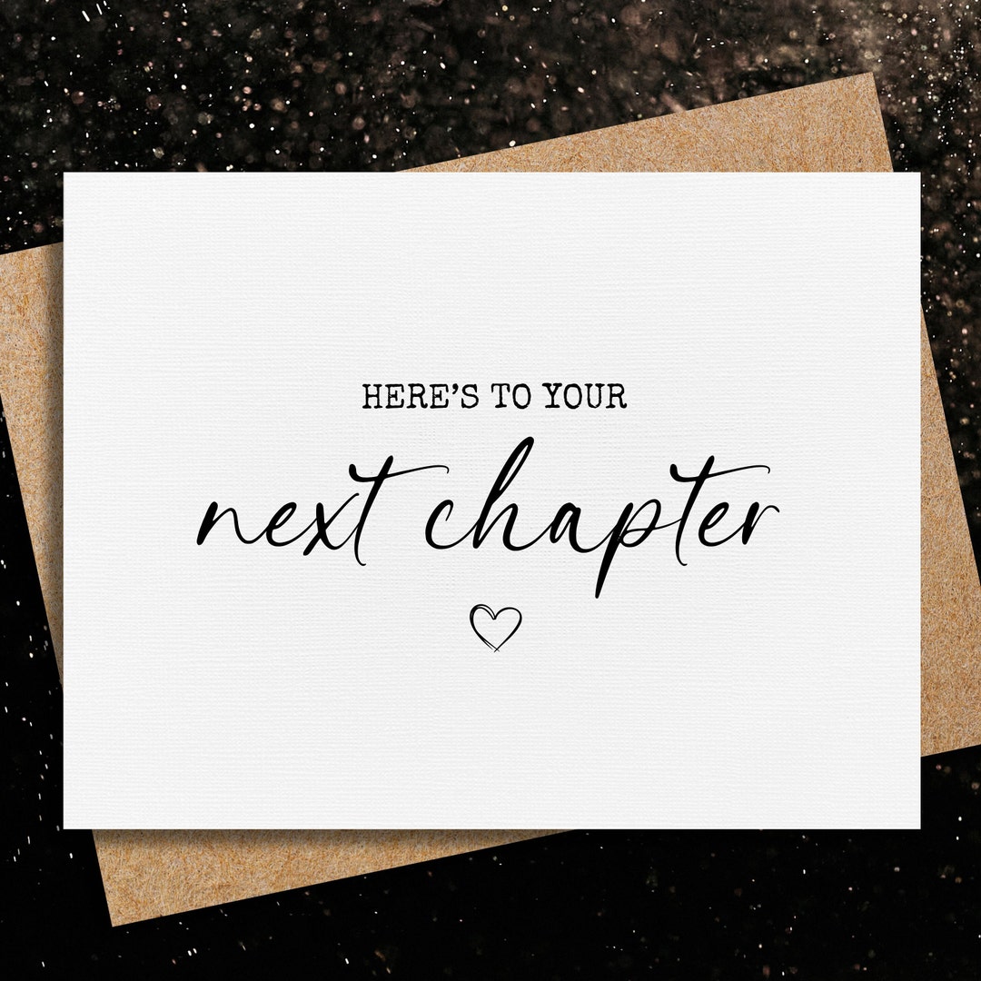Next Chapter Good Luck Card, Best of Luck, New Job Coworker, Good Luck ...