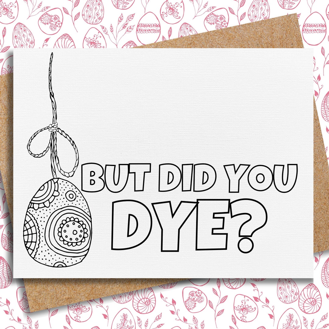 Color in Easter Card | Easter Card | Adult Coloring Page | but Did You ...