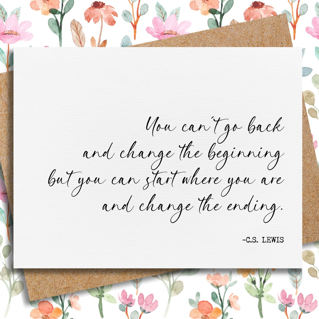 You Can't Go Back Quote Card | Encouraging and Inspirational Card | Cs ...
