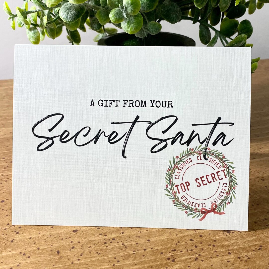 Secret Santa Office Christmas Card for Coworker | Family Secret Santa ...
