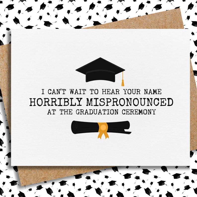 Funny Graduation Card Congratulations Card High School Graduation Card ...