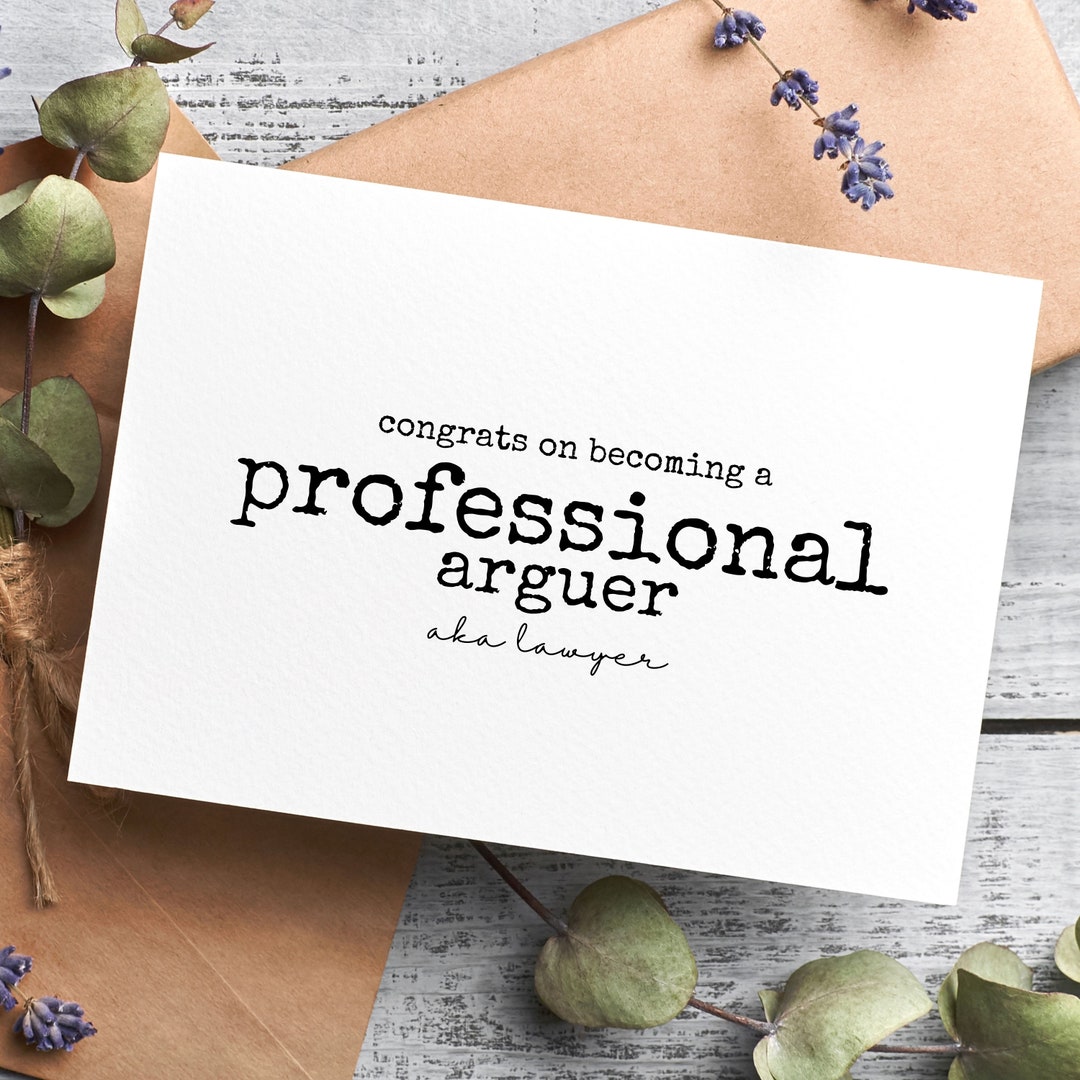 Lawyer Graduation Card Congratulations Card Professional - Etsy