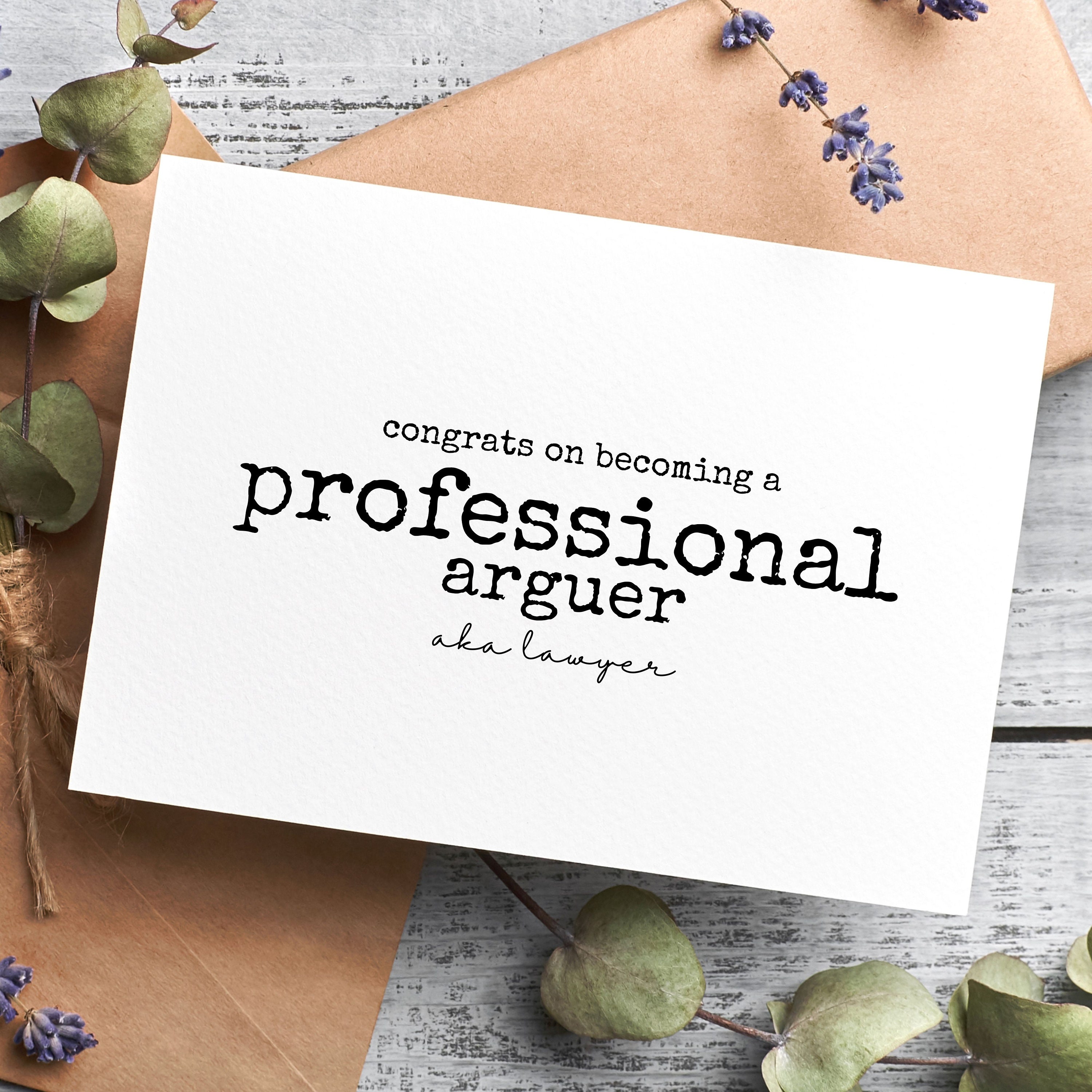 Lawyer Graduation Card Congratulations Card Professional - Etsy