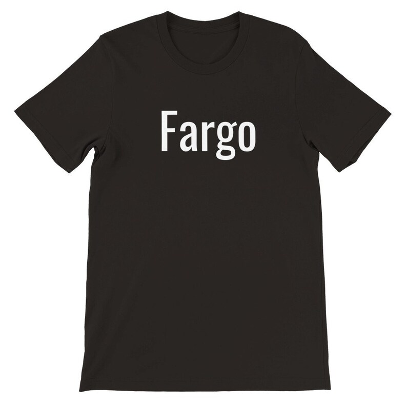 Fargo T-shirt White Lettering on Black - Etsy
