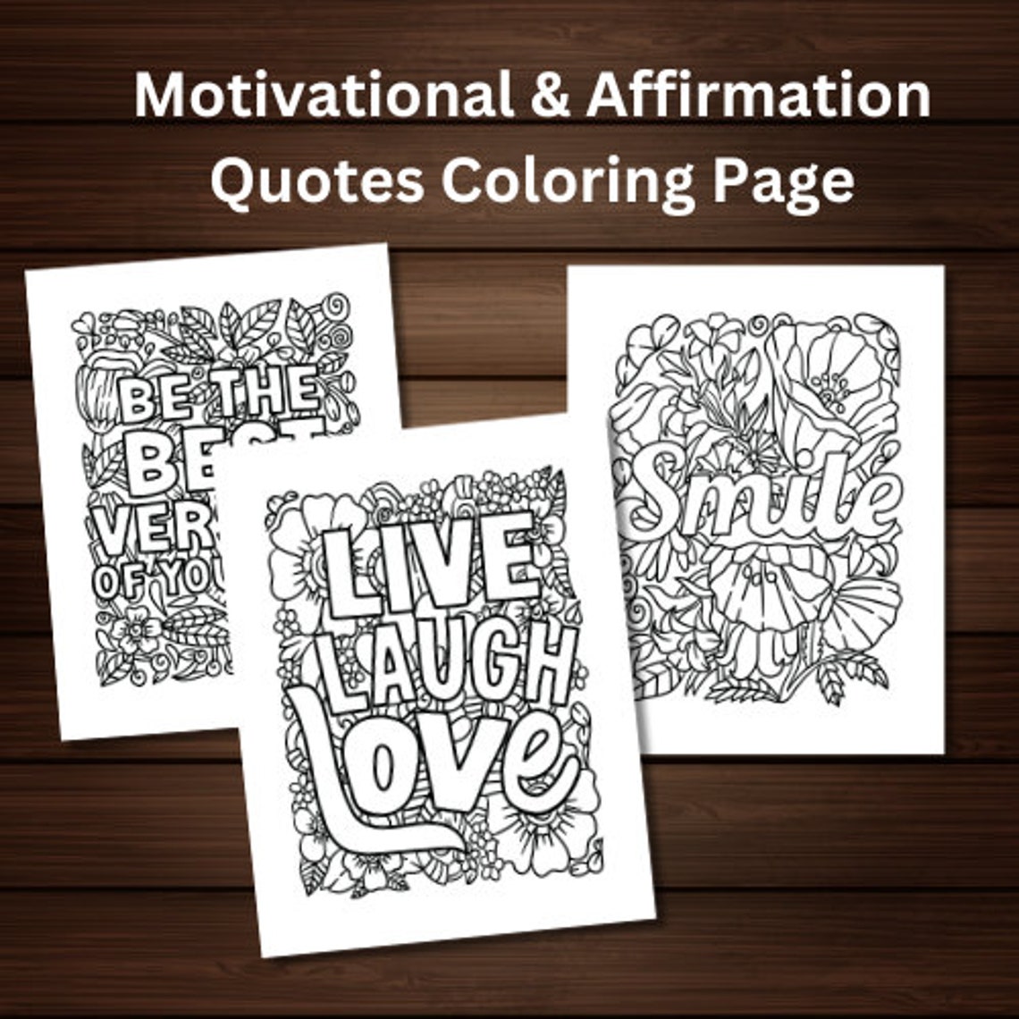 Motivational & Affirmation Quotes Coloring Pages 35 Pages Cute Coloring ...
