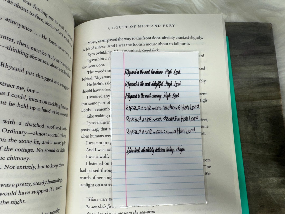 Acotar Most Handsome High Lord, Large Oversized Bookmark, Acotar ...