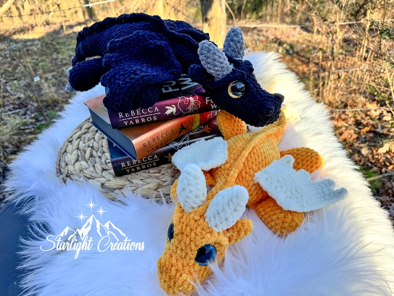Fourth Wing Dragon Crochet Plushie: Tairn and Andarna, Officially ...