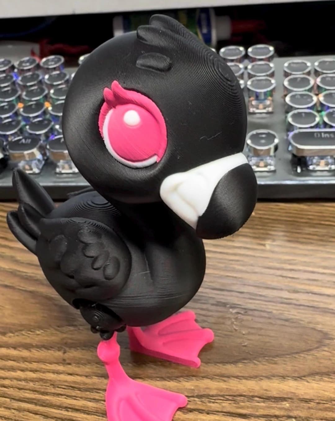 Jerry the Black Flamingo: Articulated 3D Printed Emo Flamingo - Etsy