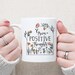Minimalist Grow Positive Thoughts Coffee Mug, Positivity Coffee Cup ...