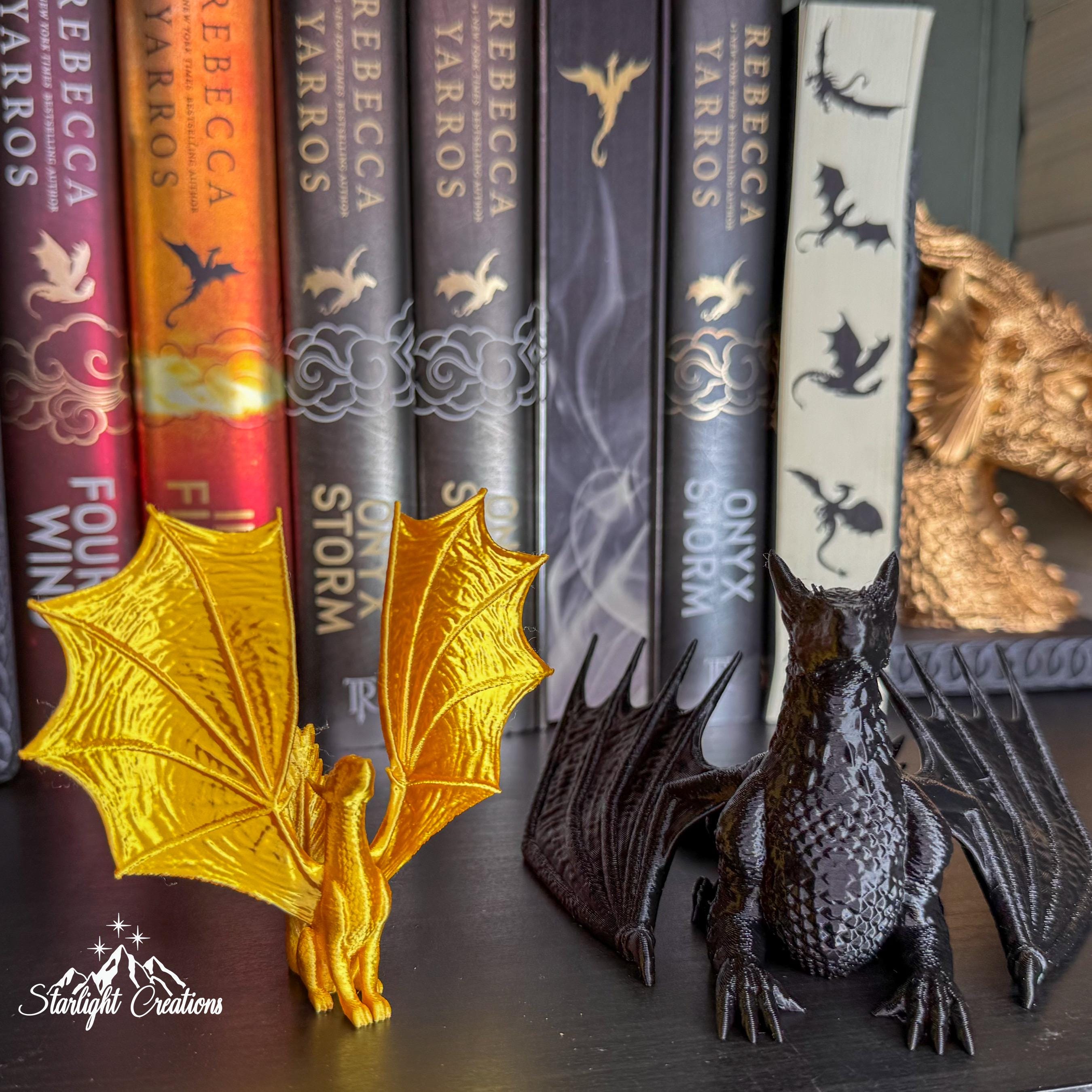 Fourth Wing Dragon Figurines: Tairn & Andarna, Officially Licensed 3D ...