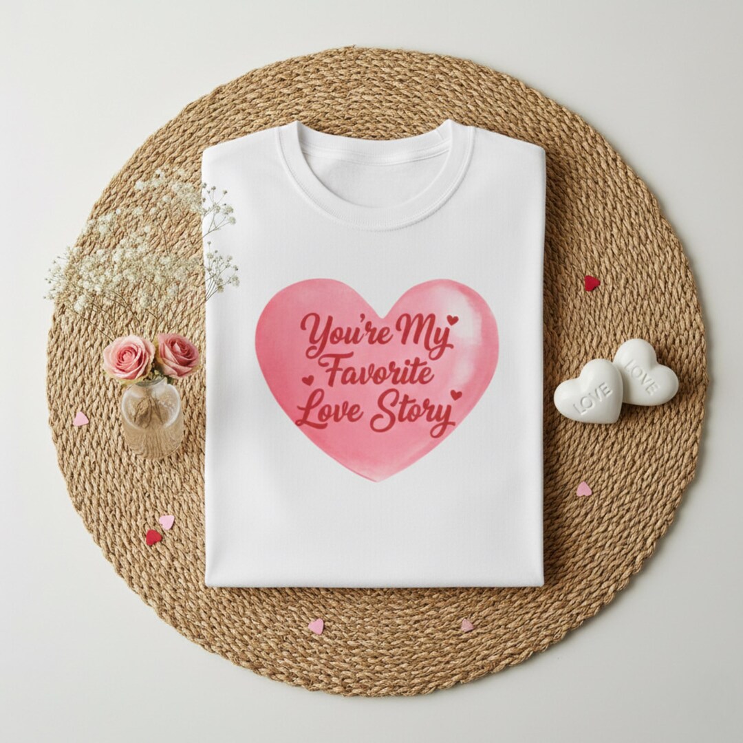 You Re My Favorite Love Story T Shirt | Heart Valentine Design - Etsy