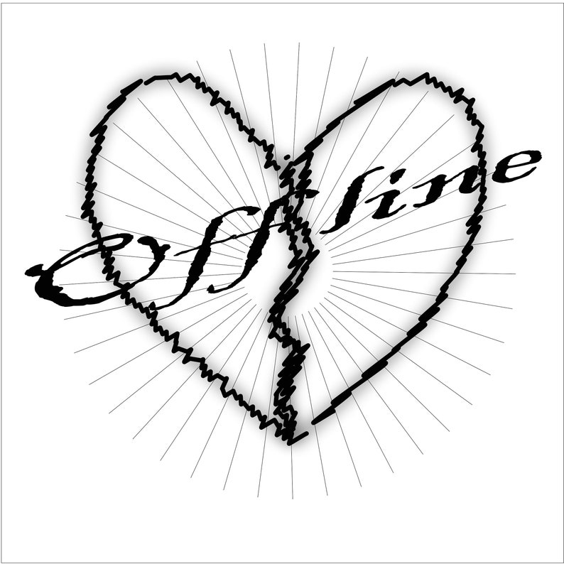 Broken Heart, Lonely Heart & Offline Svg Designs for Digital Download ...