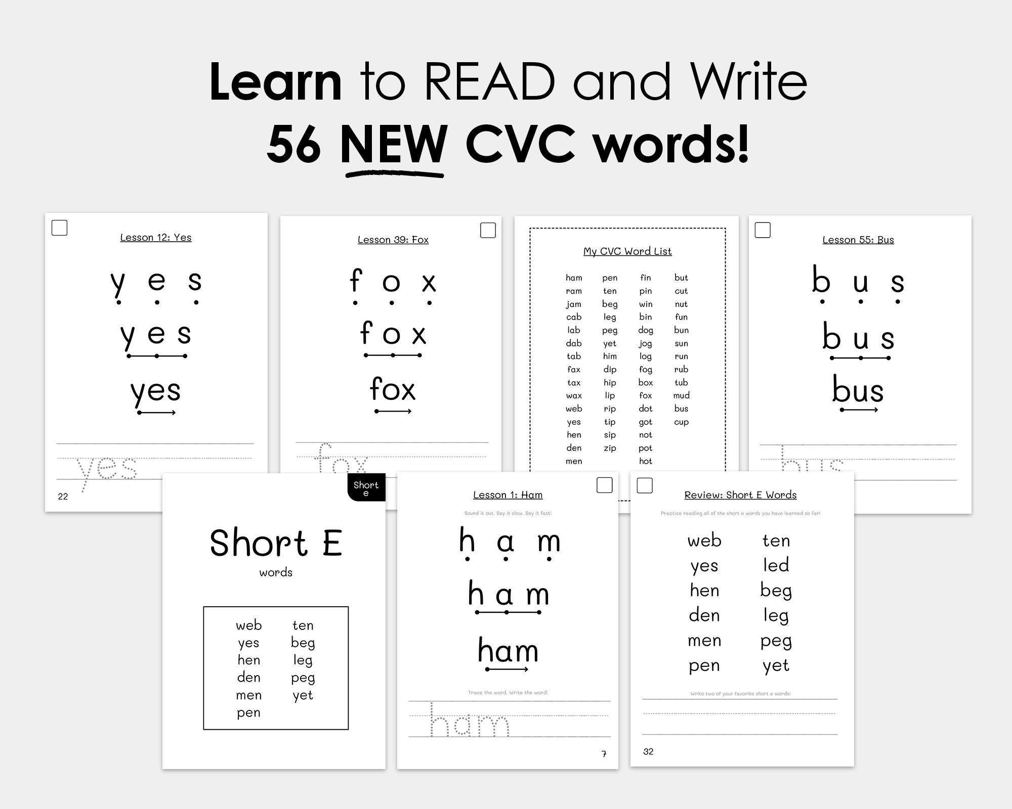CVC Workbook Bundle | CLASSROOM Liscense | Prek Kindergarten Phonics ...