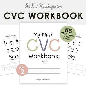 CVC Workbook Bundle | CLASSROOM Liscense | Prek Kindergarten Phonics ...
