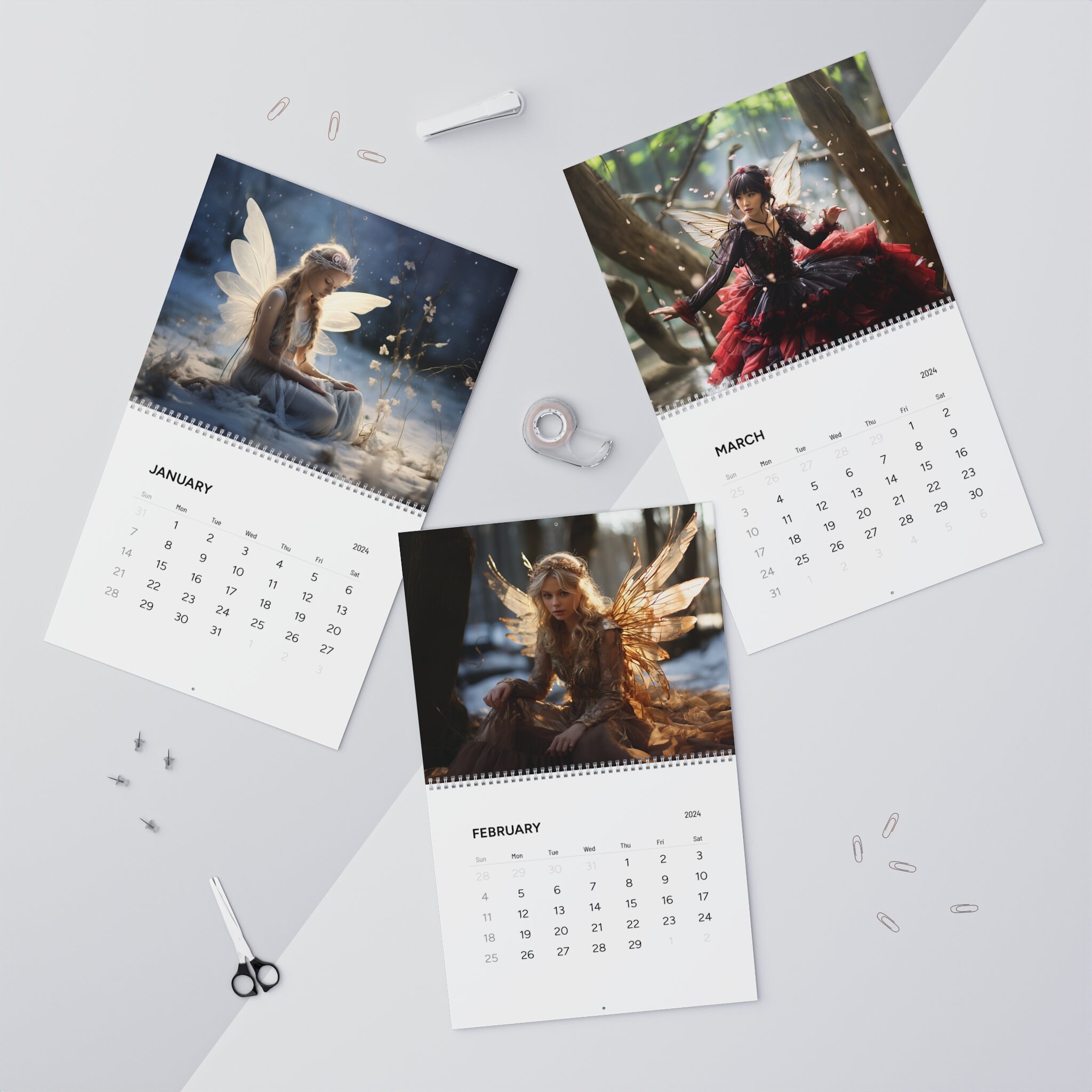 2024 Enchanted Fairy Realms Calendar Global Fantasy Fairy - Etsy