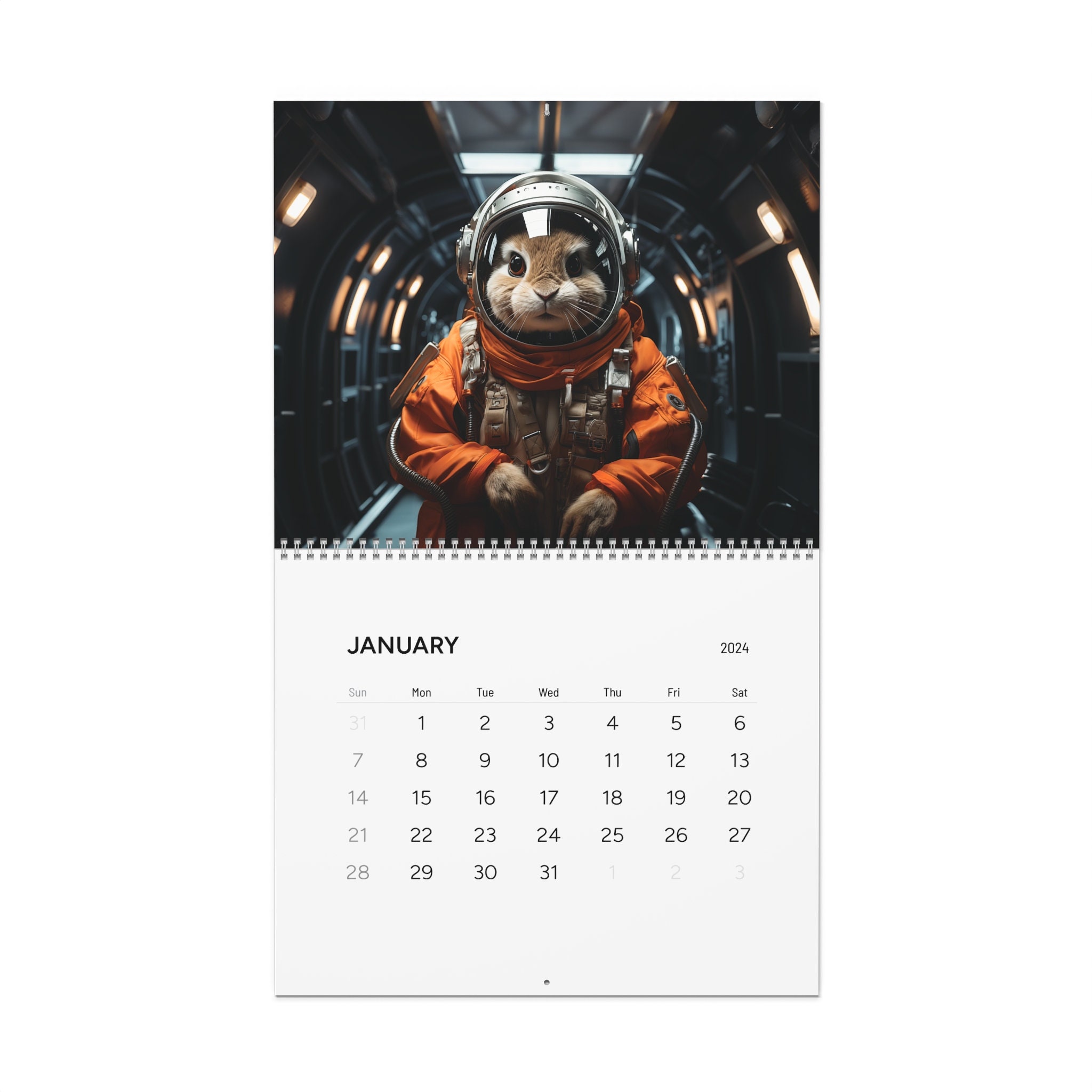 2024 Space Bunnies Calendar Galaxy Exploring, Sci-fi Rabbit Wall Art ...