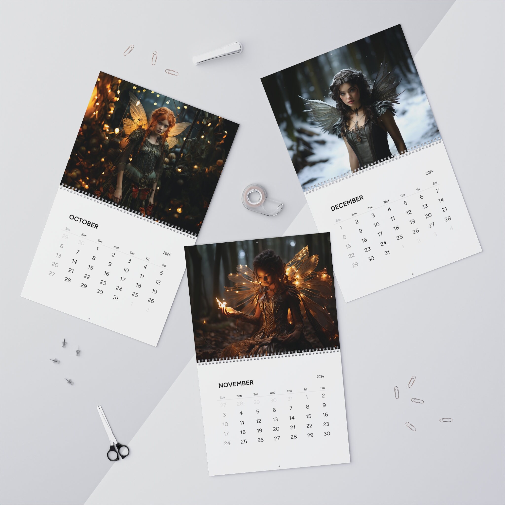 2024 Enchanted Fairy Realms Calendar Global Fantasy Fairy - Etsy