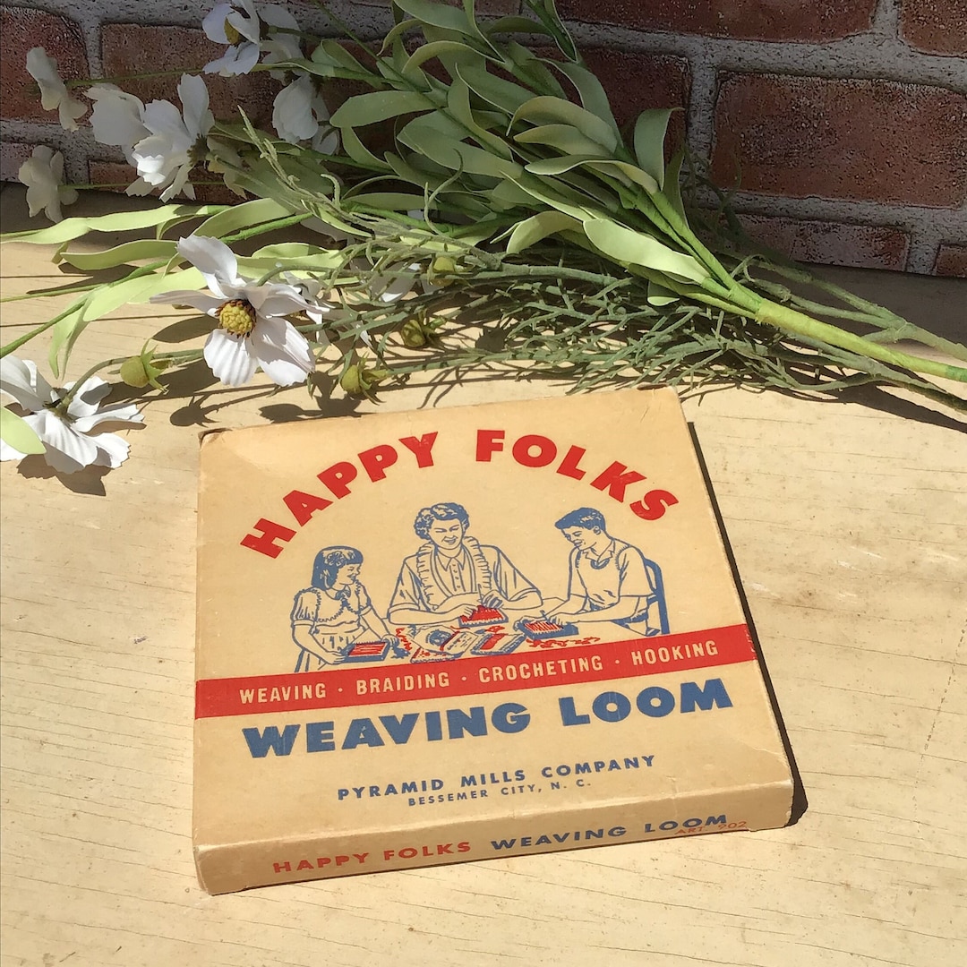Happy Folks Weaving Loom Metal Pyramid Mills Company Craft Hotpads ...