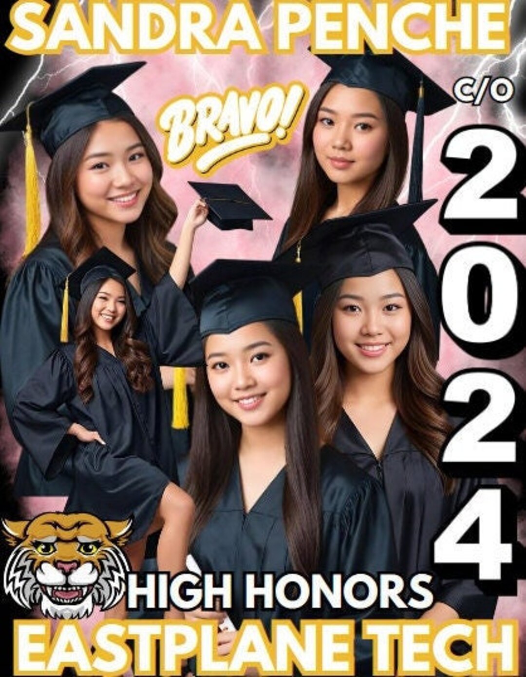Editable Graduation Announcement Template High School & College Canva ...