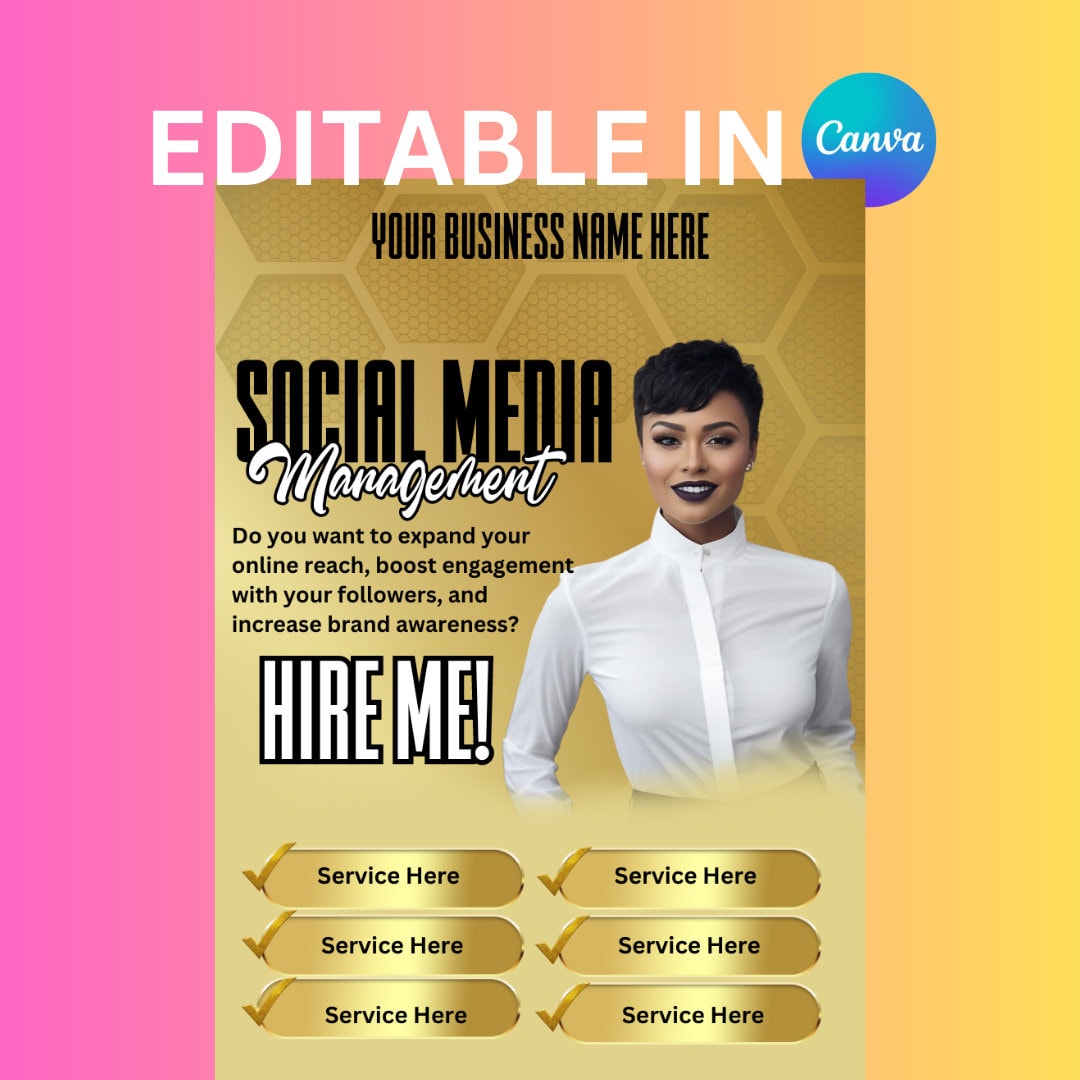 Social Media Manager Template - Etsy