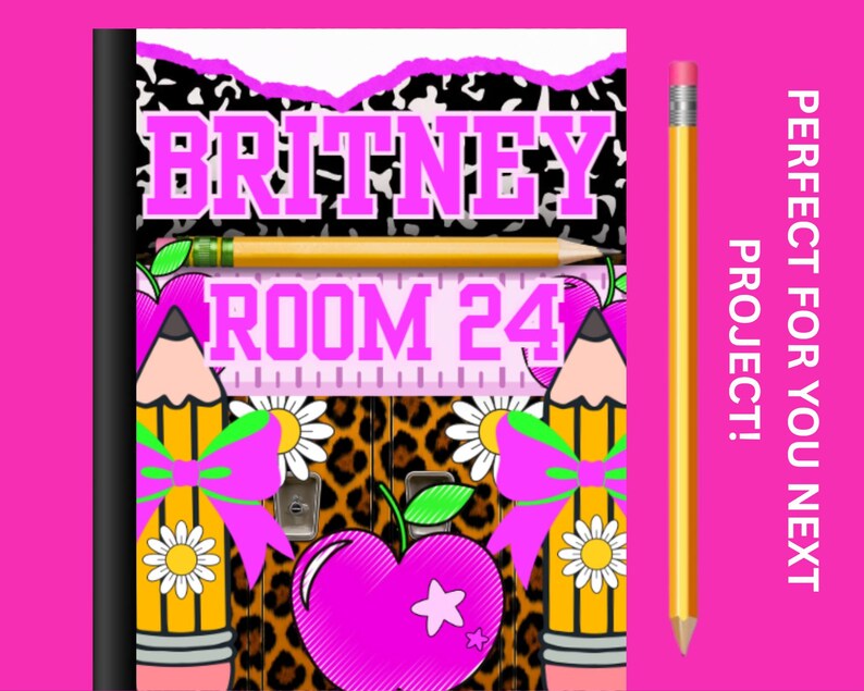 Editable Composition Notebook Covers: Back to School Canva Templates (6 ...