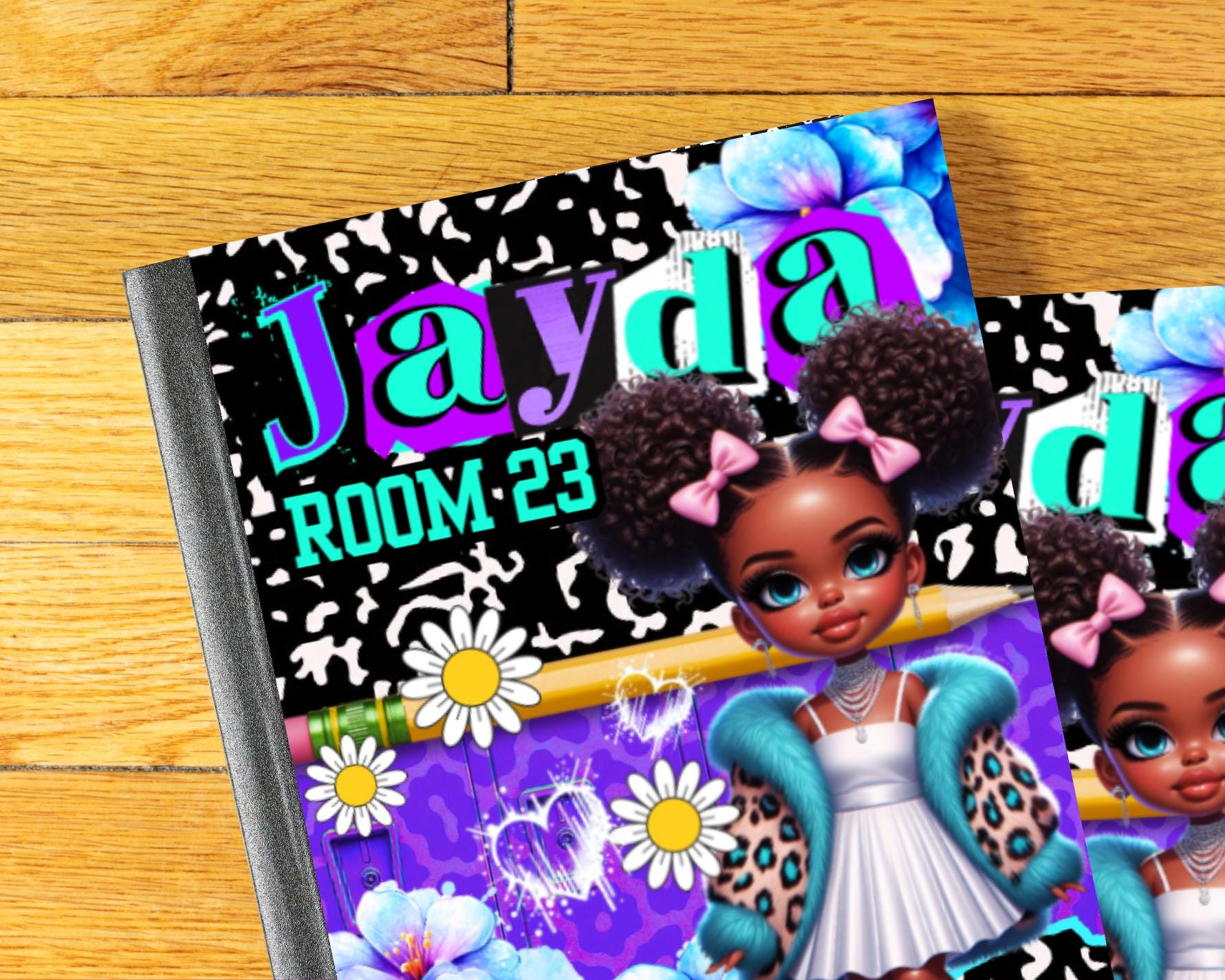 Editable Composition Notebook Covers: Back to School Canva Templates (6 ...