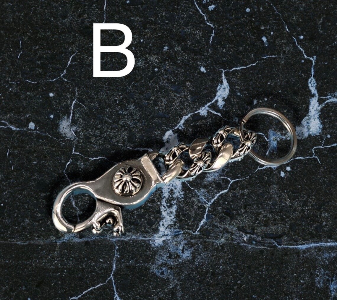 Chrome Hearts Inspired Key Chain , Gothic Cross Key Chain , Chrome ...