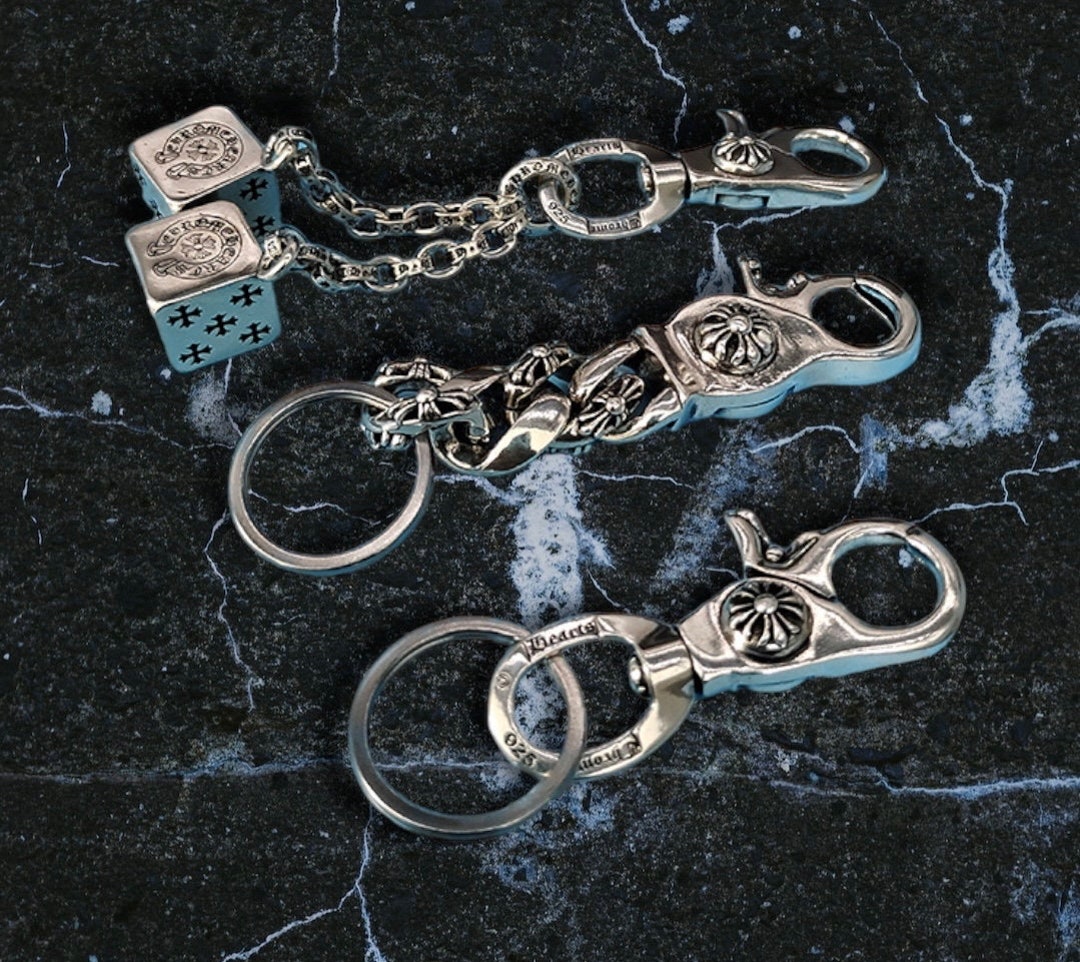 Chrome Hearts Inspired Key Chain , Gothic Cross Key Chain , Chrome ...