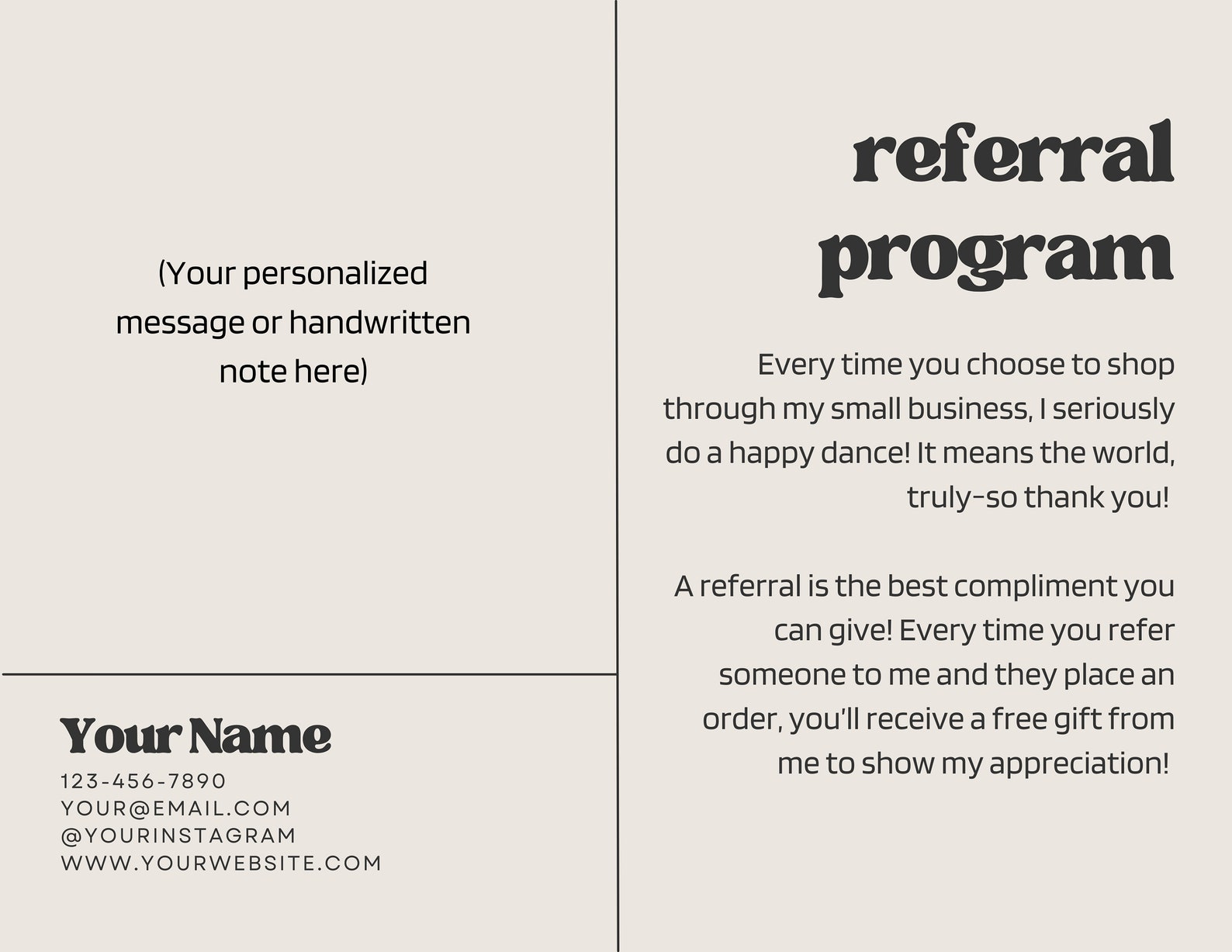 Arbonne Preferred Client + Referral Card Template - Etsy