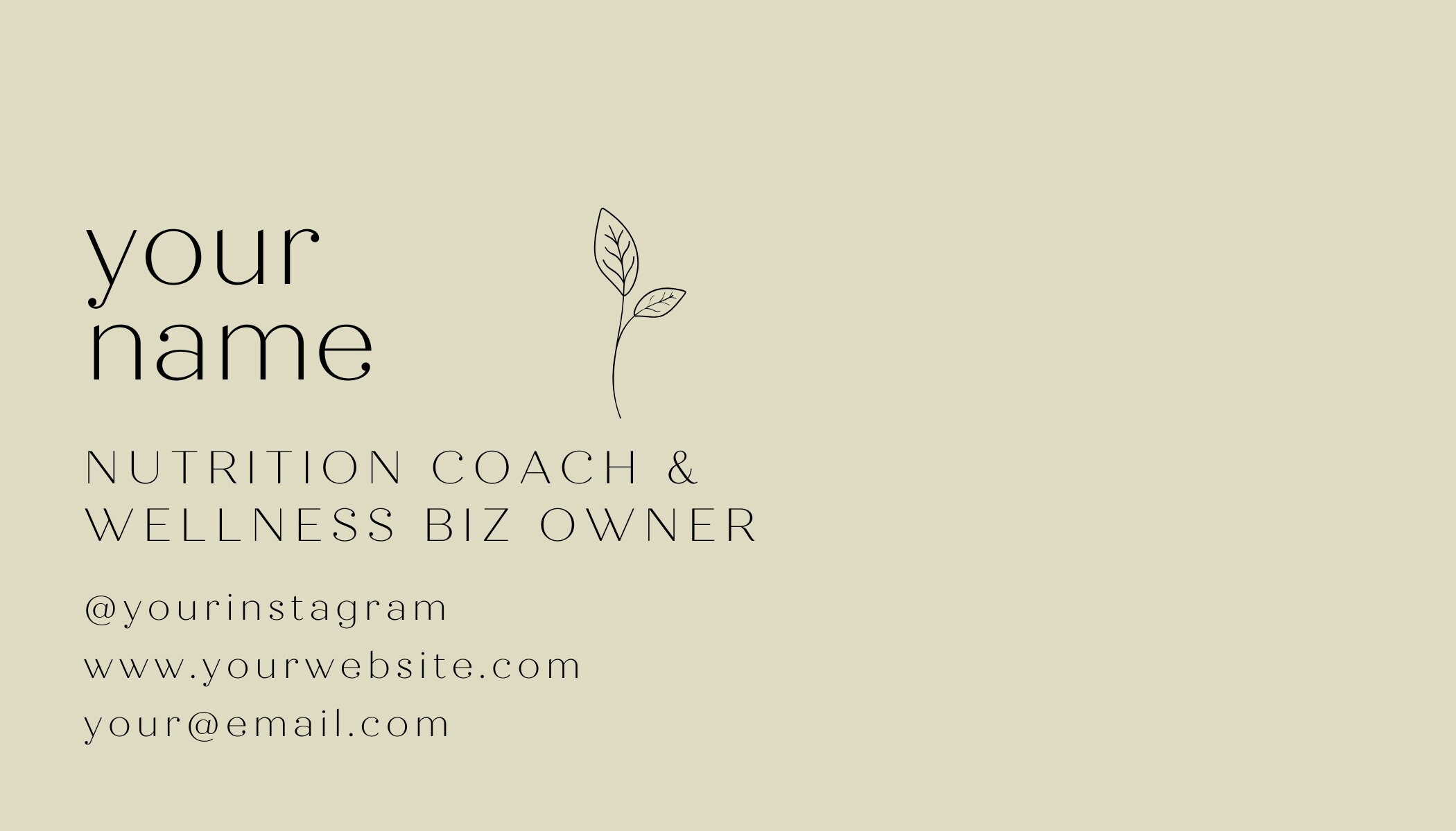 Health and Wellness Business Card Template - Etsy