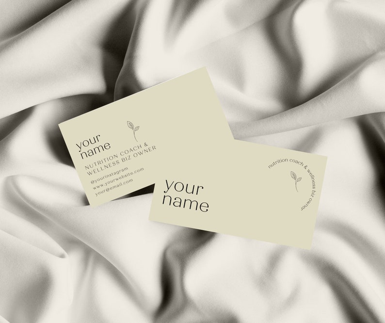 Health and Wellness Business Card Template - Etsy