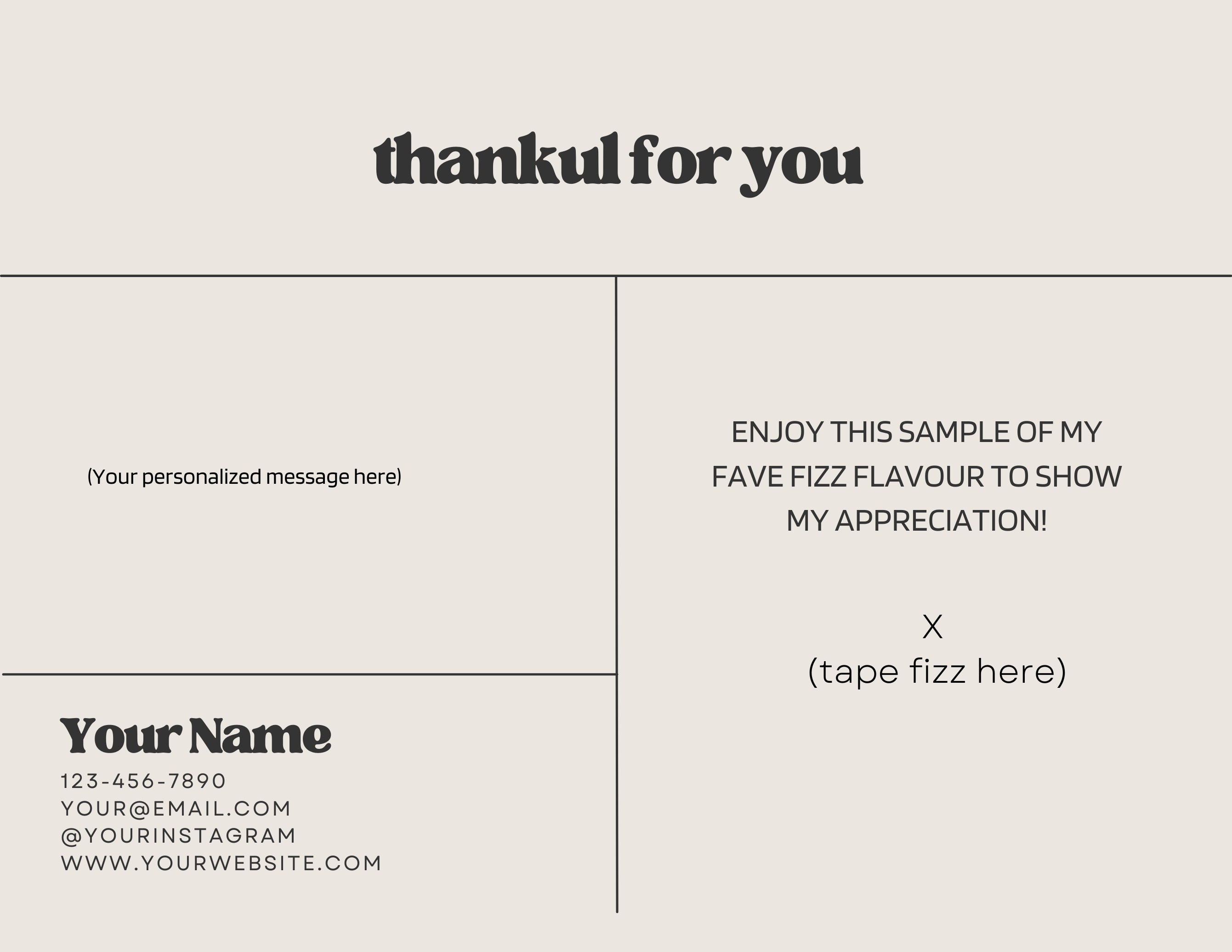Thank You Card + Sample Template - Etsy