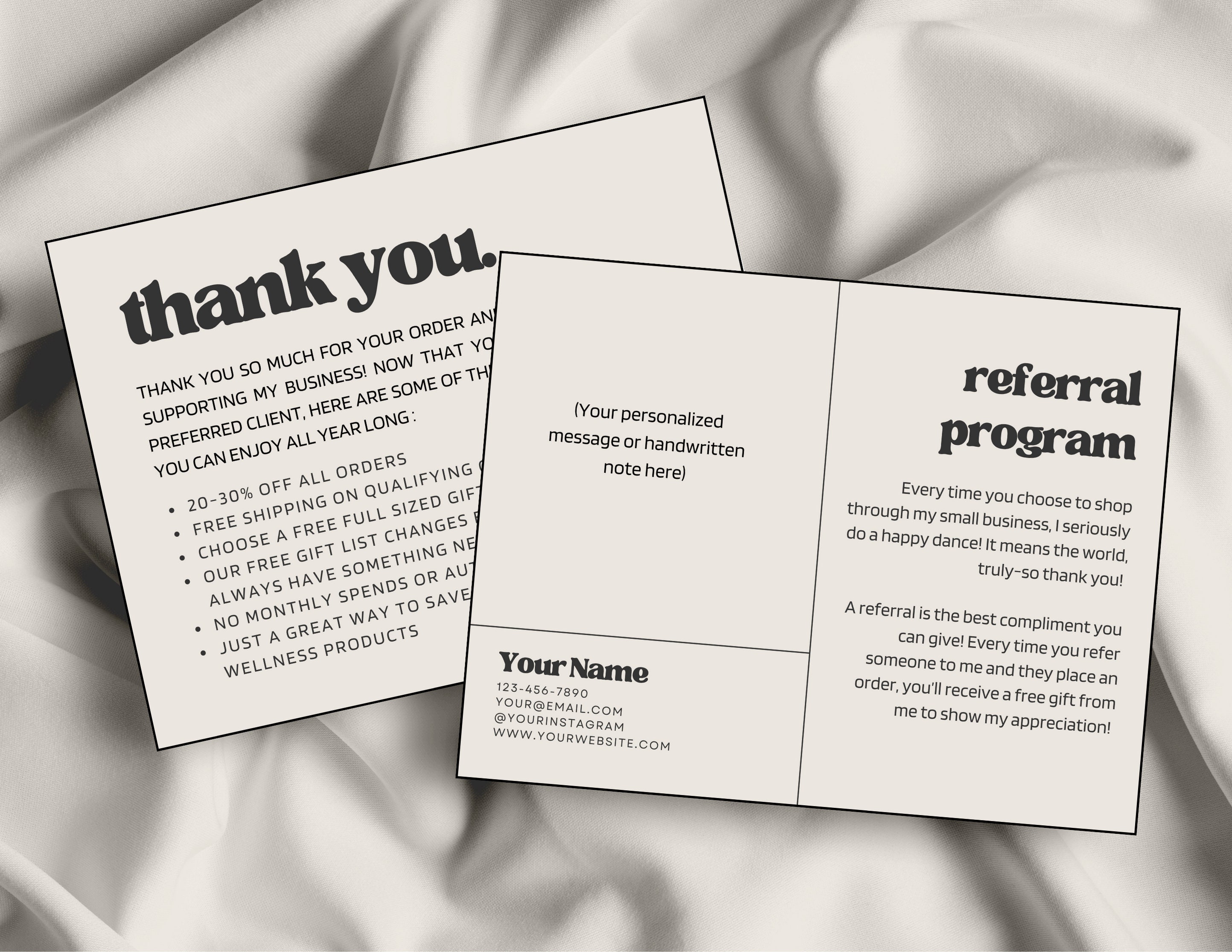 Arbonne Preferred Client + Referral Card Template - Etsy