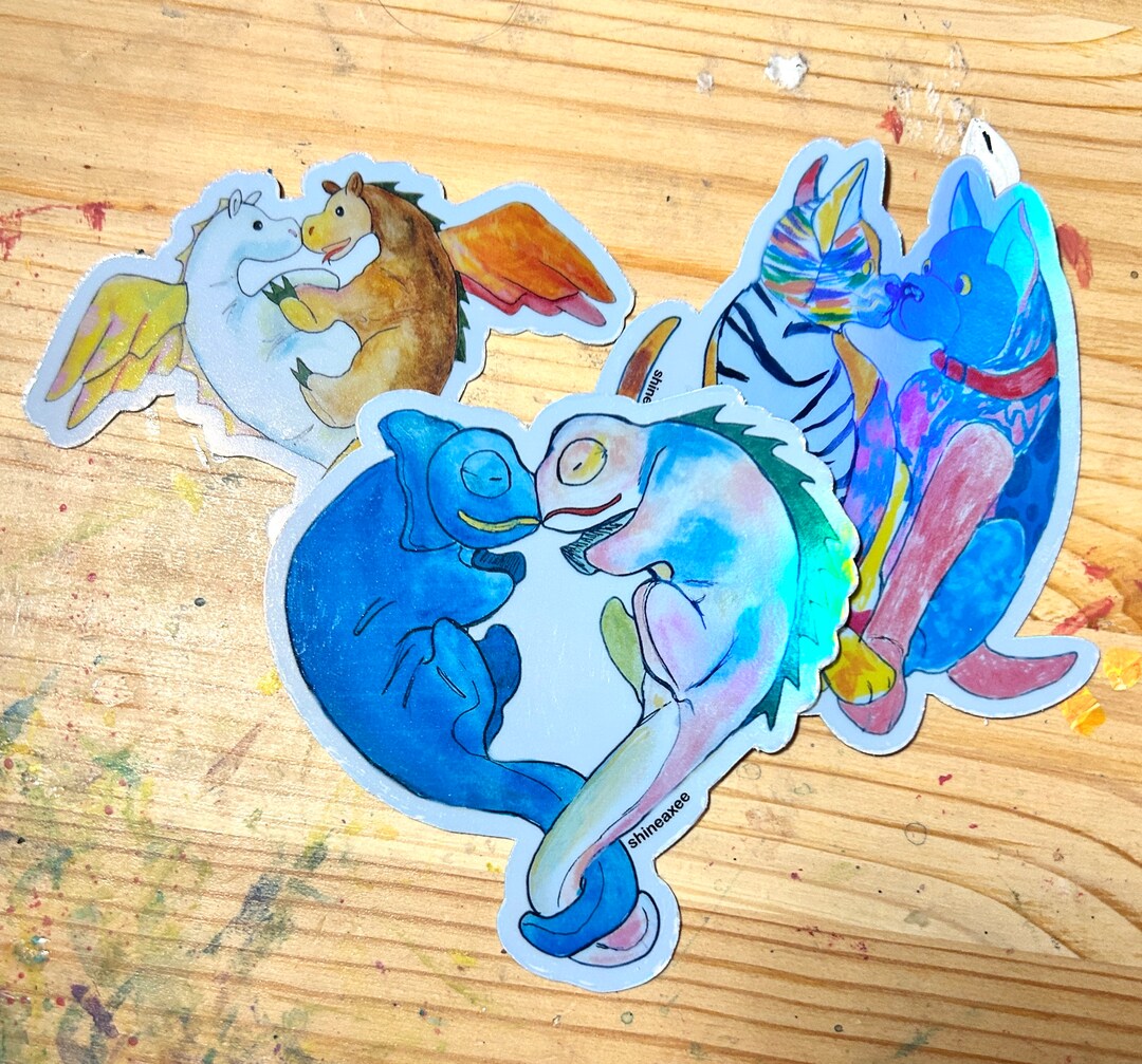 Beanie Plushies Kissing Stickers - Etsy